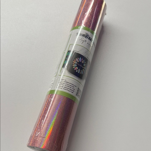 teck wrap | Party Supplies | Sparkling Pink Holographic Vinyl Roll ...